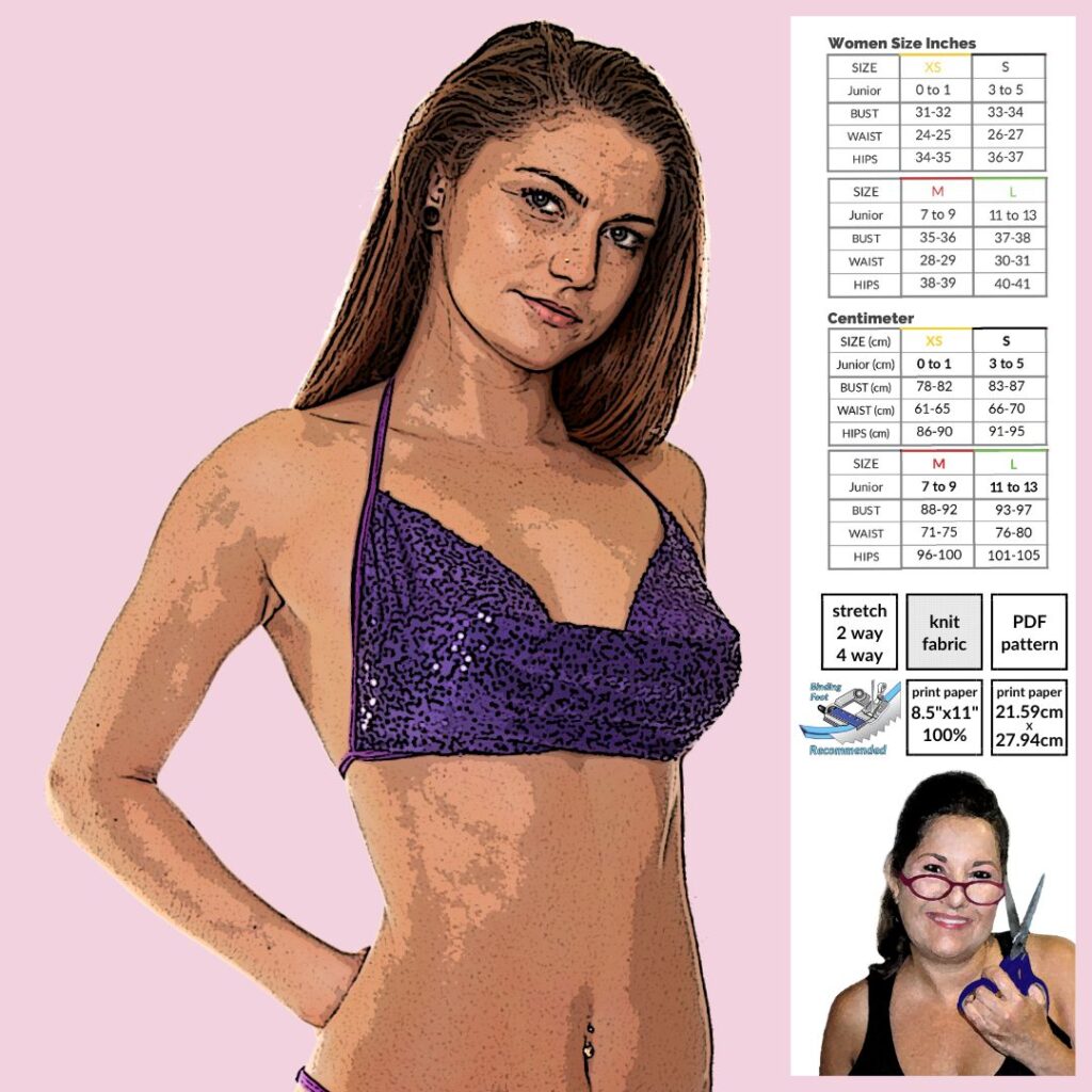 Tie Front Hoodie Top Sewing Pattern Sew Skimpy